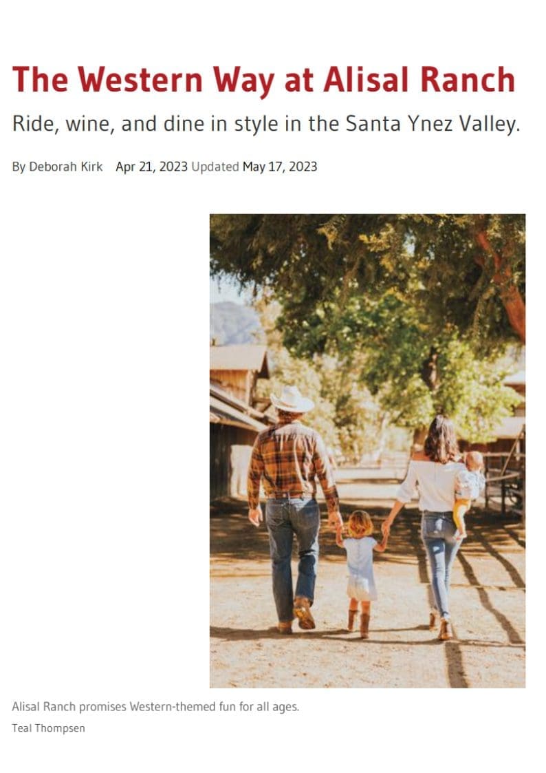 In the Press | Alisal Ranch | Luxury California Resort